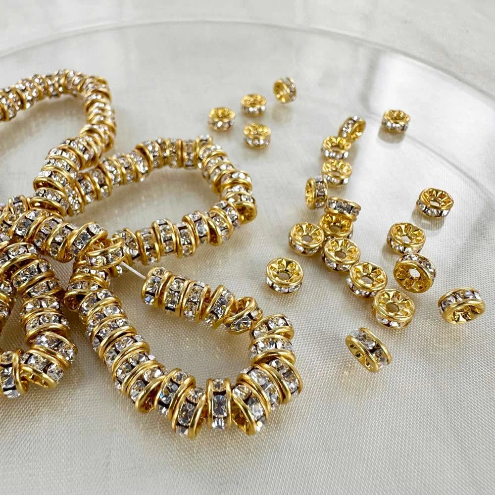 Preciosa Strass Rondellen - Kralen met Chaton Maxima kristal steentjes ...